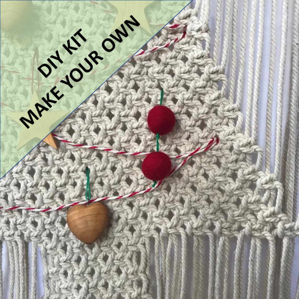 DIY Macrame Christmas Tree Wall Hanging Kit. Everything You | Etsy
