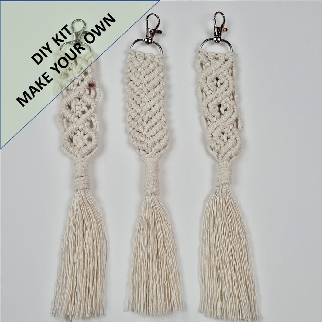 DIY Macrame Keychain / Key Fob Kit. Everything You Need to - Etsy