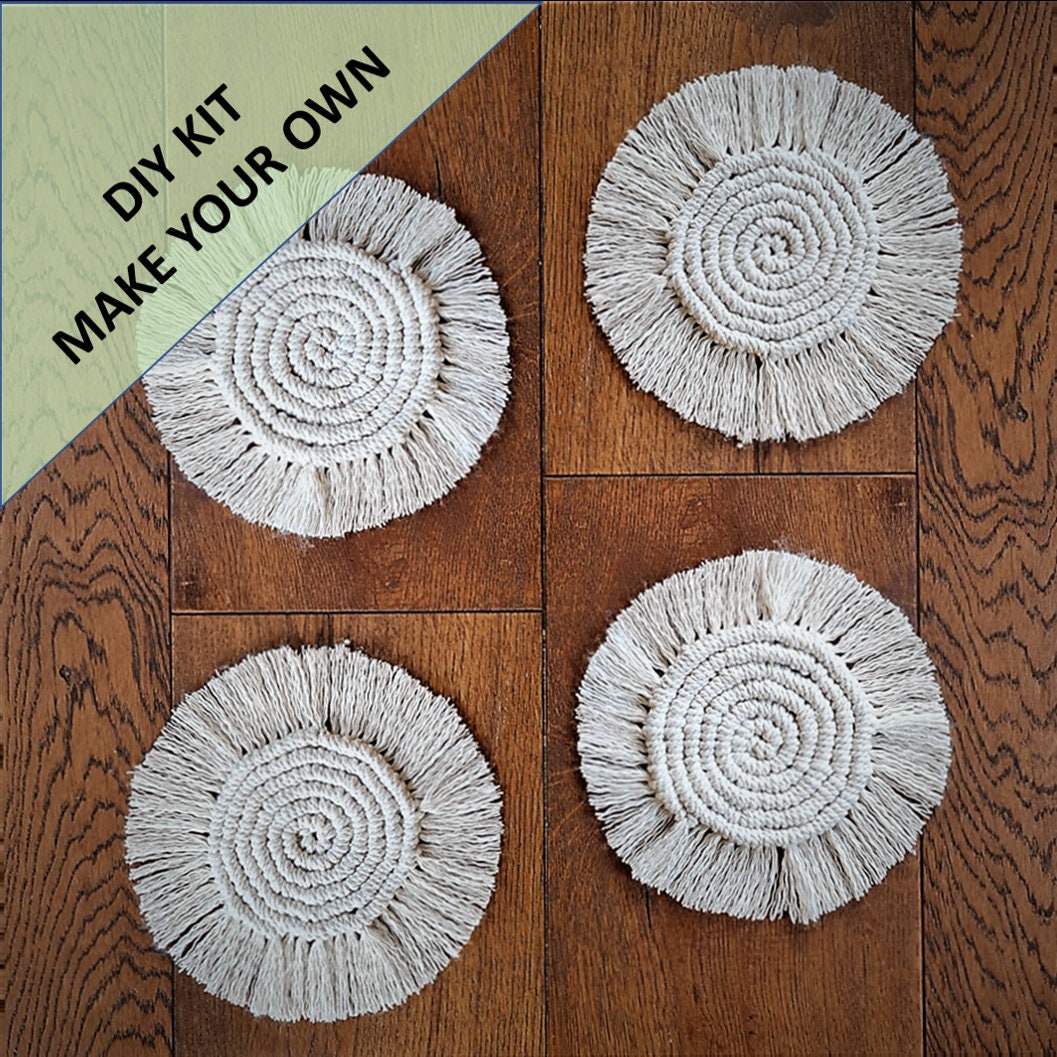 DIY Macrame Coasters Kit. Everything You Need to Create Your - Etsy