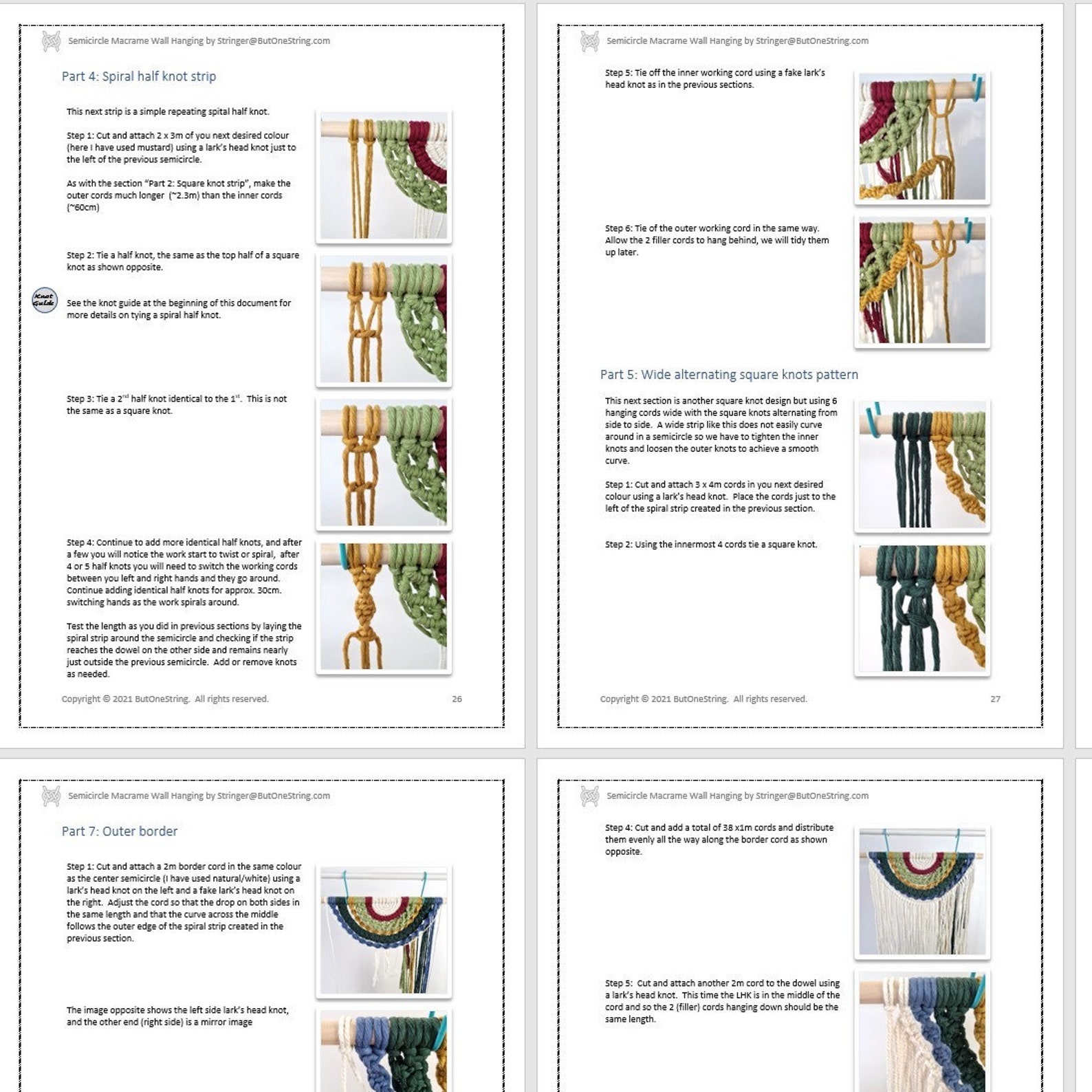 Macrame Wall Hanging Pattern, Instant Digital Download of Written PDF ...