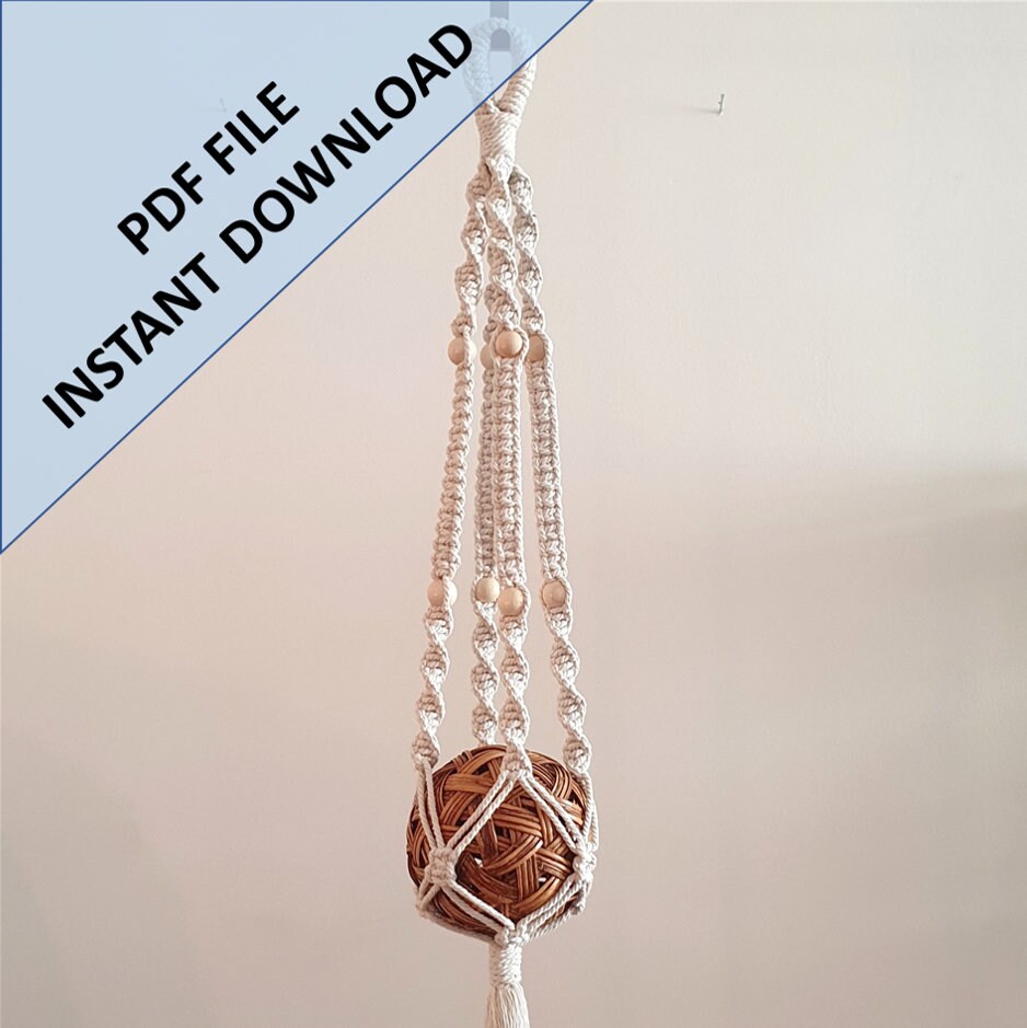 Macrame Plant Hanger Pattern, Instant Digital Download of Written PDF ...