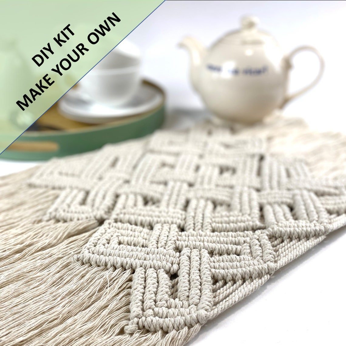 DIY Macrame Celtic Knot Table Runner Kit. Everything You Need - Etsy