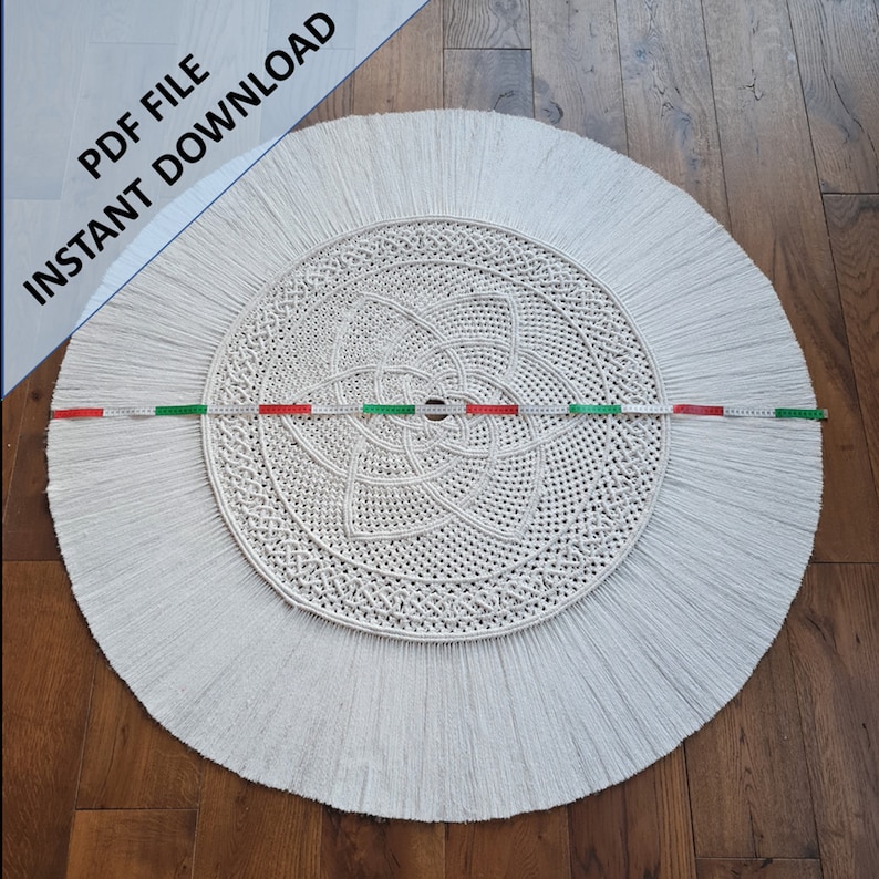 Extra Large 'celtic Circle' Macrame Table Centrepiece Pattern, Instant ...