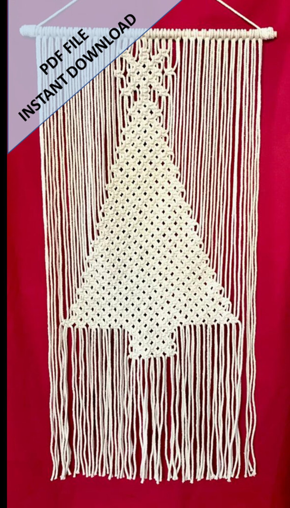 Macrame Christmas Tree Pattern Instant Digital Download of - Etsy