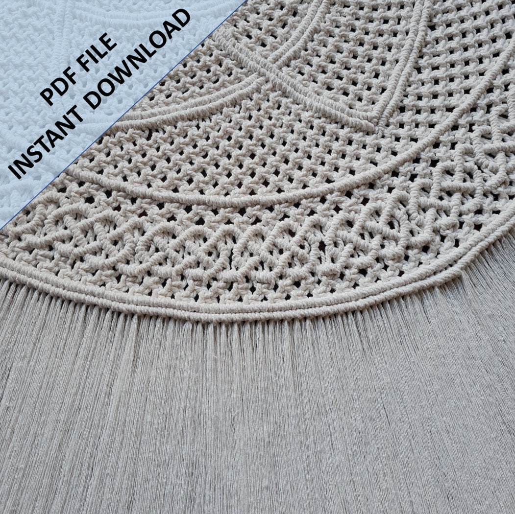 Extra Large 'celtic Circle' Macrame Table Centrepiece Pattern, Instant ...
