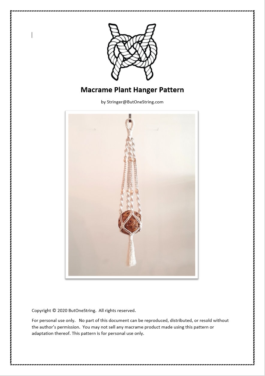 Macrame Plant Hanger Pattern, Instant Digital Download of Written PDF ...