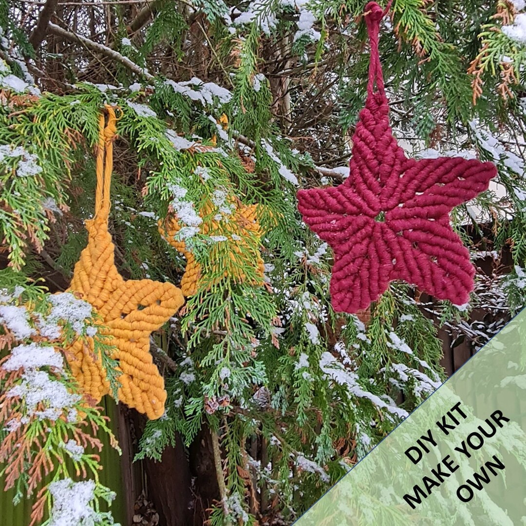 DIY Macrame Christmas Star Decoration Kit. Everything You Need to ...