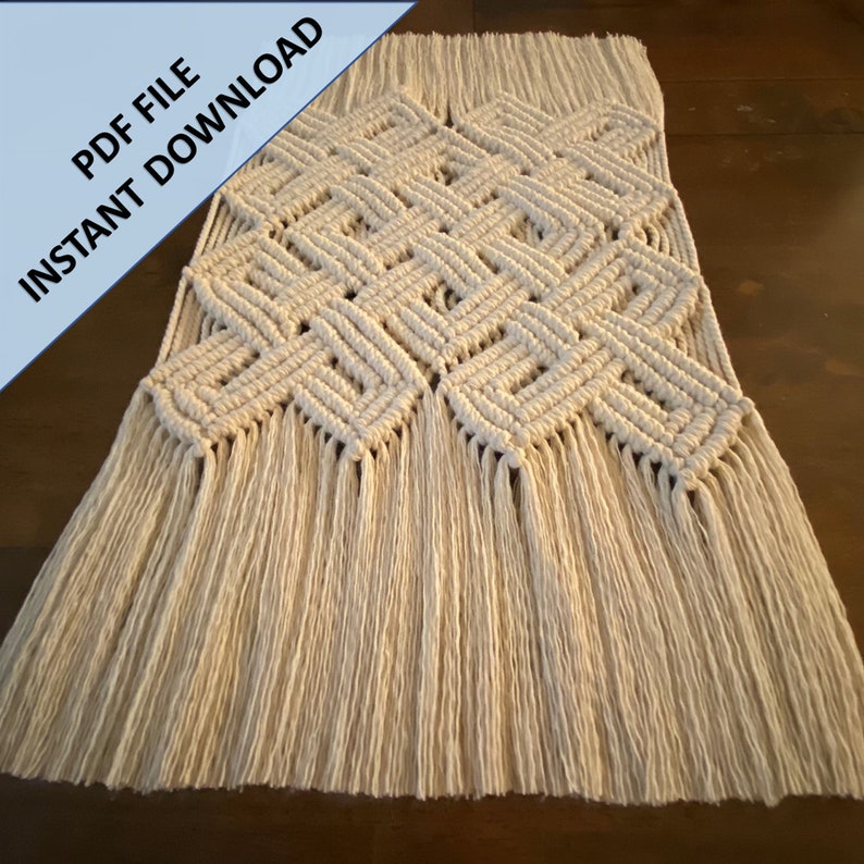 Macrame Celtic Knot Table Runner Pattern Instant Digital - Etsy