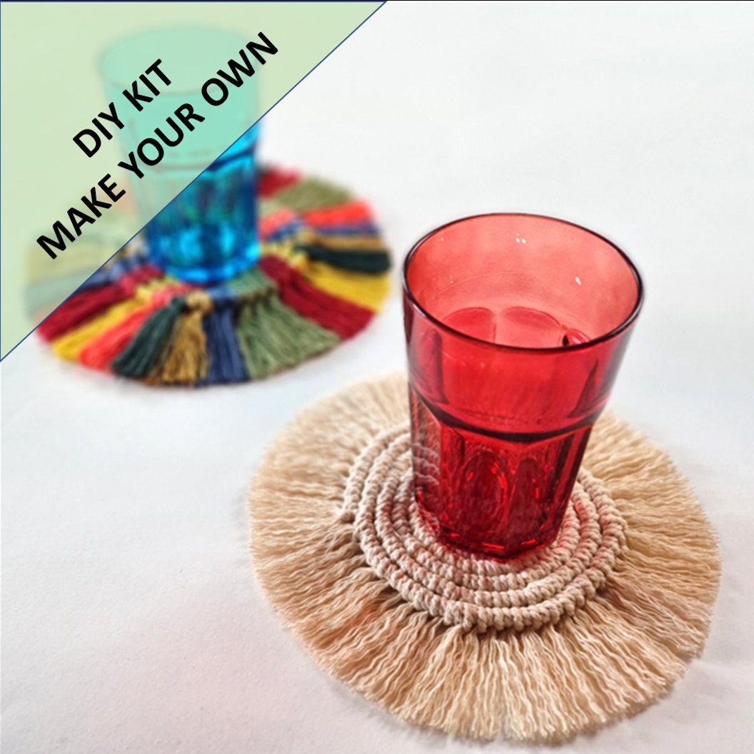 DIY Macrame Coasters Kit. Everything You Need to Create Your - Etsy