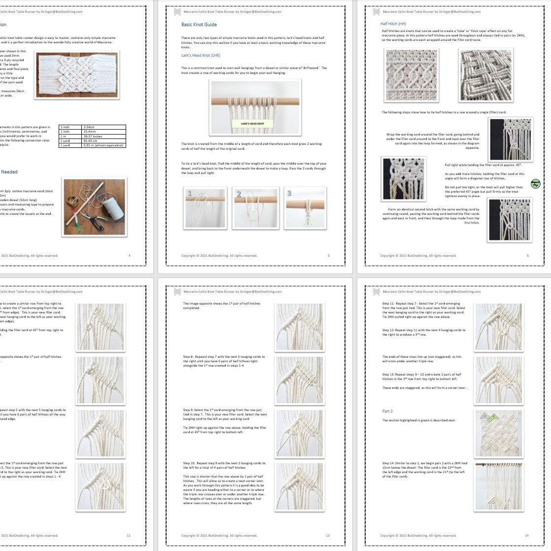 Macrame Celtic Knot Table Runner Pattern Instant Digital - Etsy