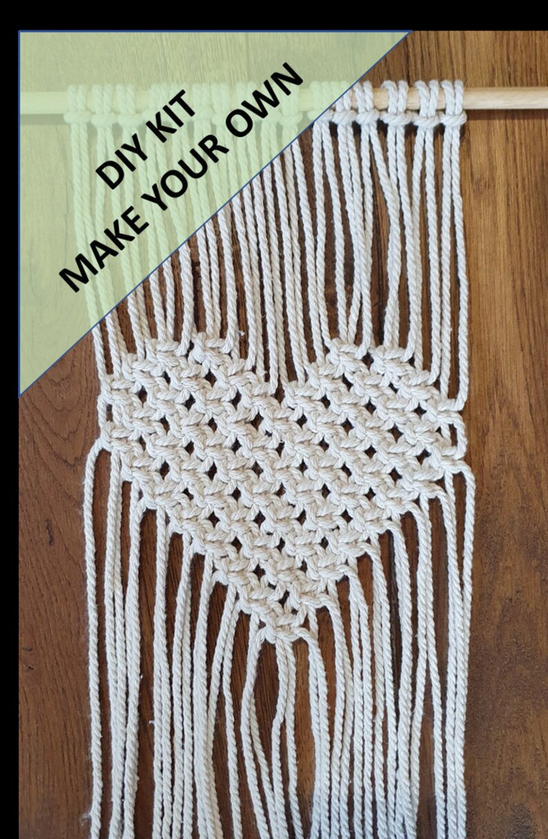 DIY Macrame Heart Wall Hanging Kit. Everything You Need to | Etsy