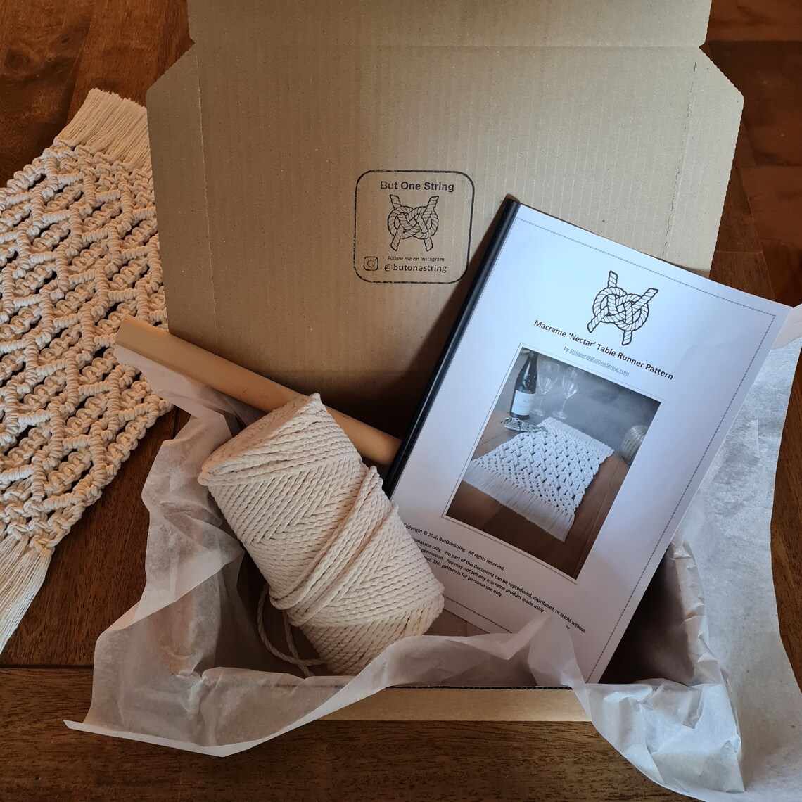 DIY Macrame Table Runner Kit. Everything You Need to Create | Etsy