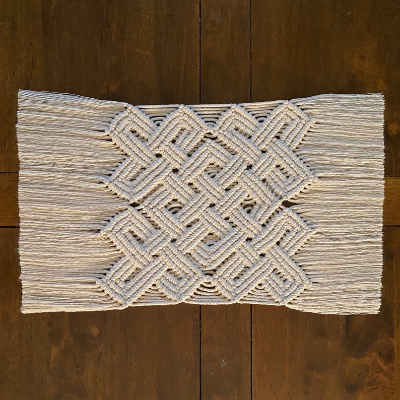 Macrame Table Runner. Coffee Table Side Table. Beautiful Boho - Etsy