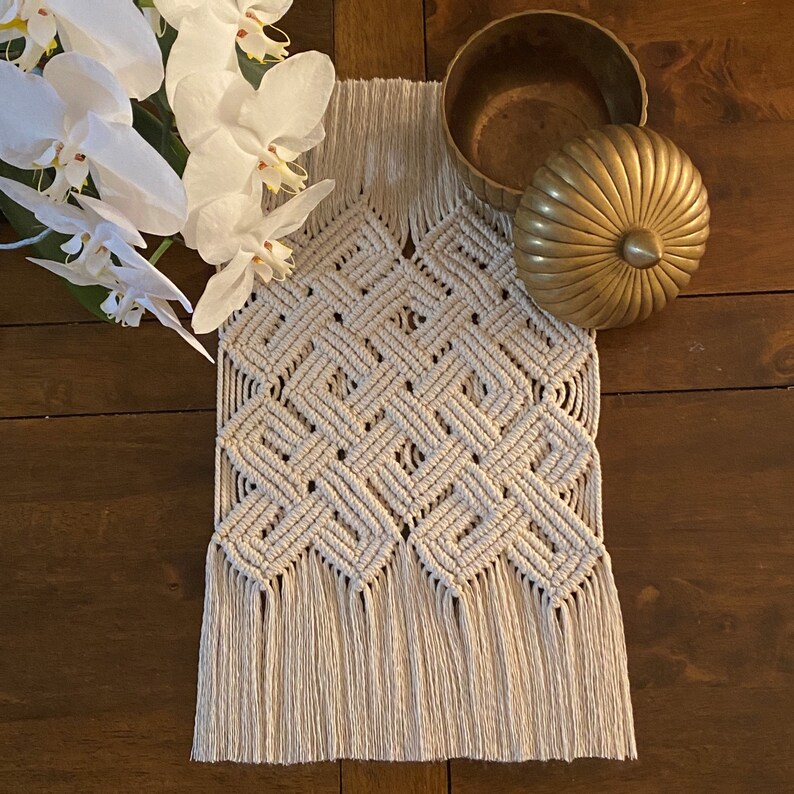 Macrame Table Runner. Coffee Table Side Table. Beautiful Boho - Etsy
