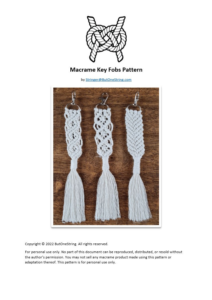 DIY Macrame Keychain / Key Fob Kit. Everything You Need to - Etsy