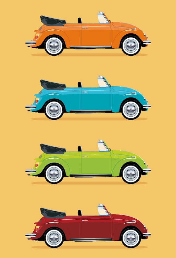 Volkswagen Beetle Classic Cars Vw Beetle Illustration Volkswagen