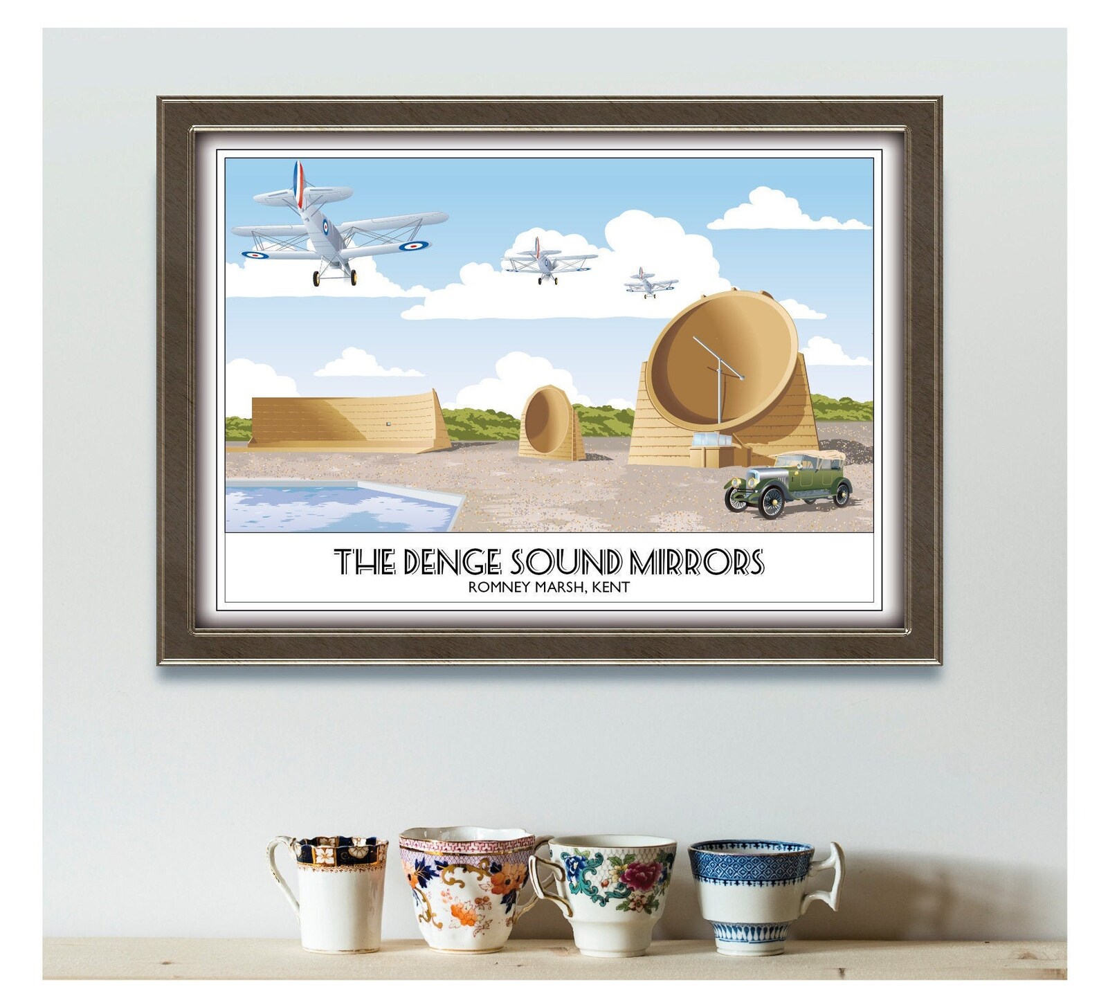 Sound Mirrors, RAF Denge, Romney Marsh, Lydd, Dungeness, Kent, Hawker ...