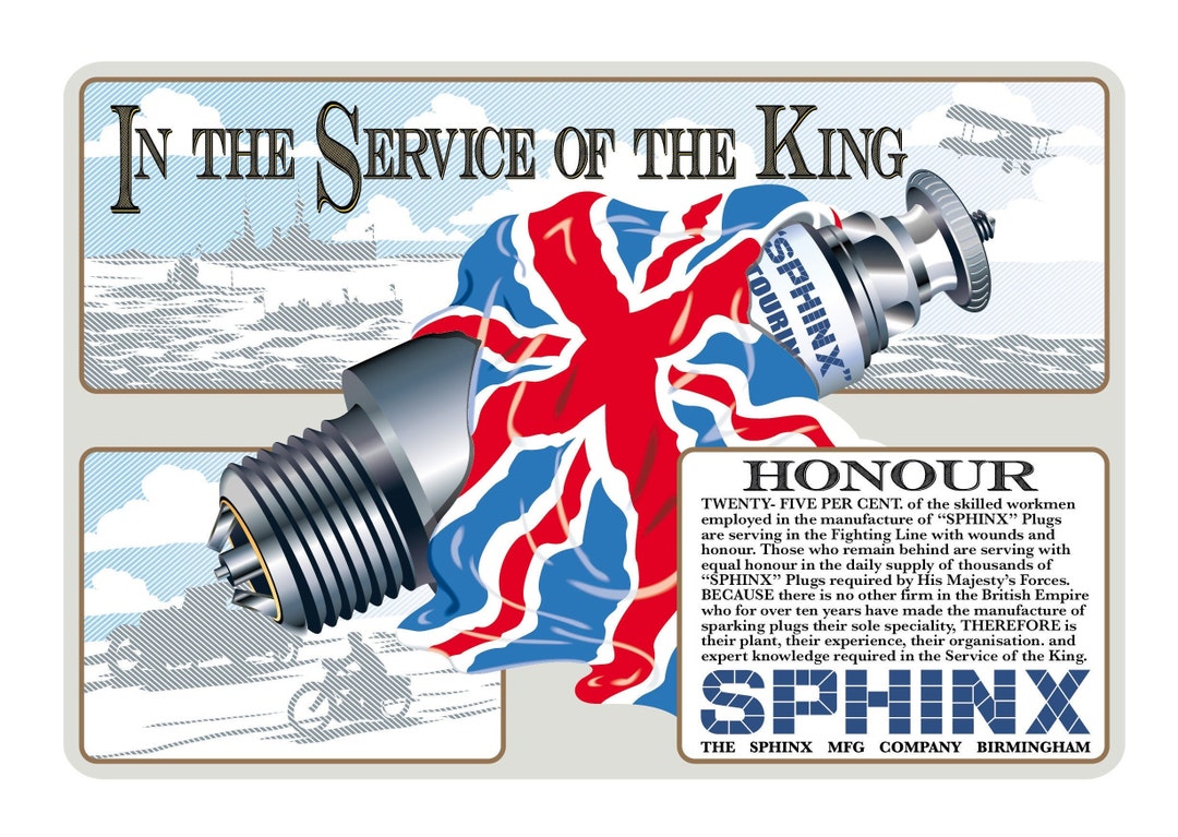 Vintage Style 1915 Sphinx Spark Plug Great War Ship Aircraft - Etsy