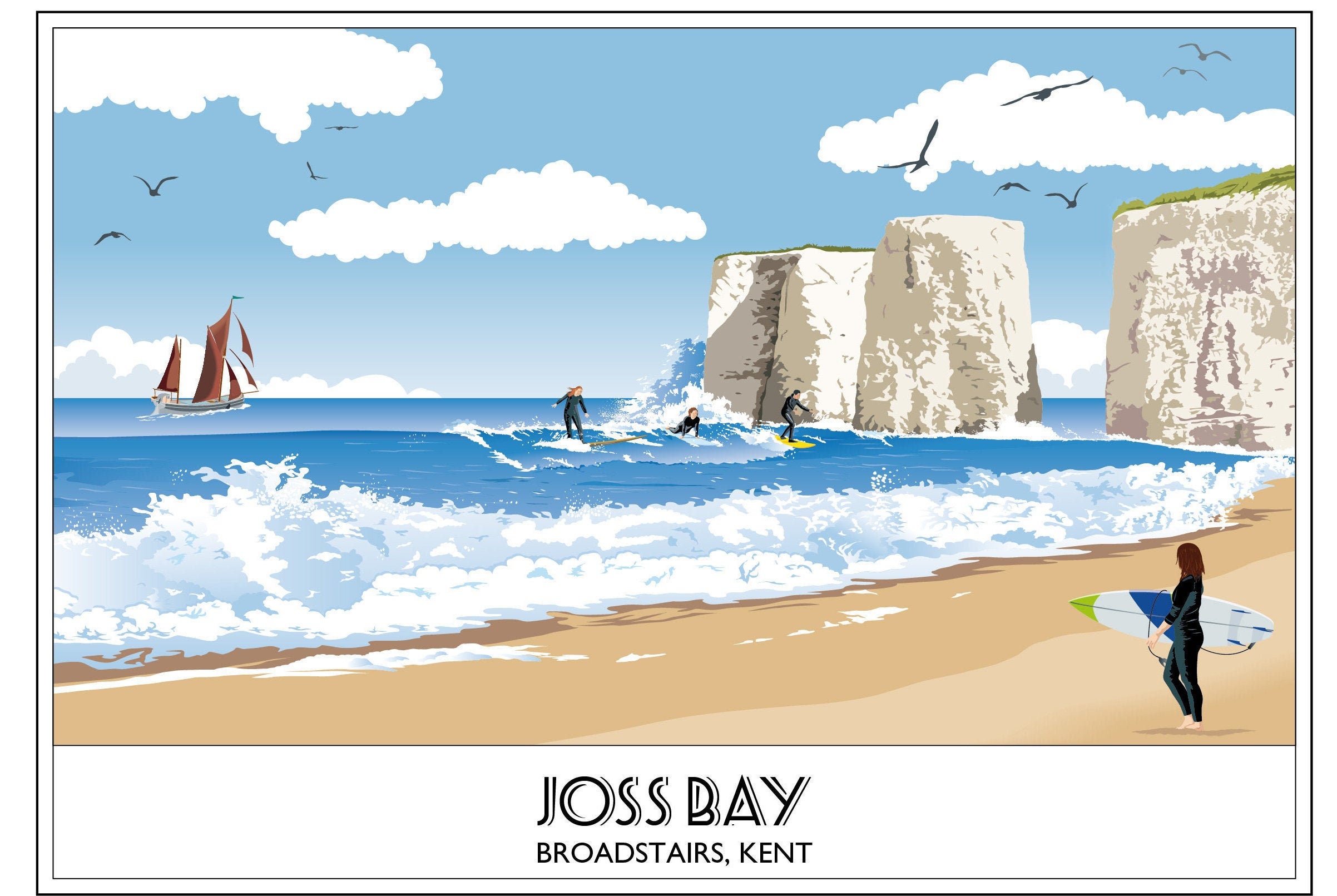 Joss Bay, Broadstairs, Beach, Kent, Surfing, Surfer's Paradise, North ...