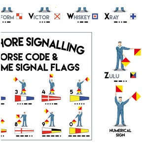 Maritime Semaphore Flags, Signal Flags, Pennants, Morse Code, Marine ...