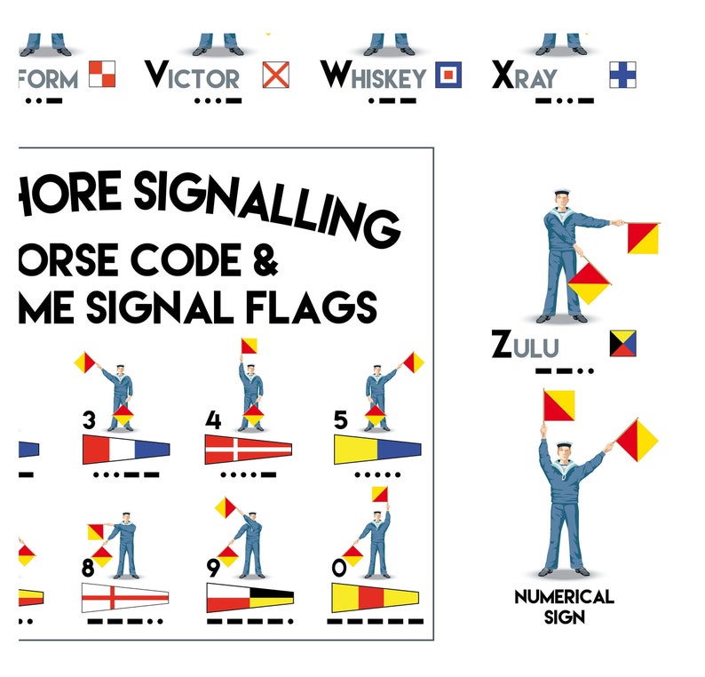 Maritime Semaphore Flags, Signal Flags, Pennants, Morse Code, Marine ...