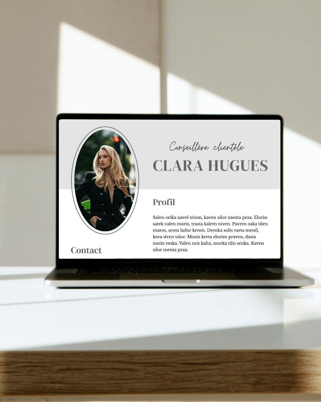 French Grey Women's CV Template – Modern and Elegant Business CV Canva ...