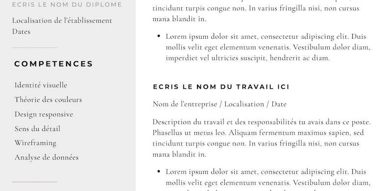 Modèle CV Canva Professionnel Minimaliste – Design Moderne & Élégant ...