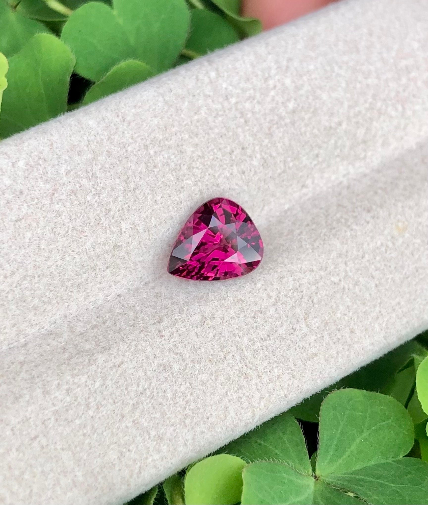Natural Rhodolite Garnet 2.20 Cts.gem Have Hidden Inclusion,pear Shape ...