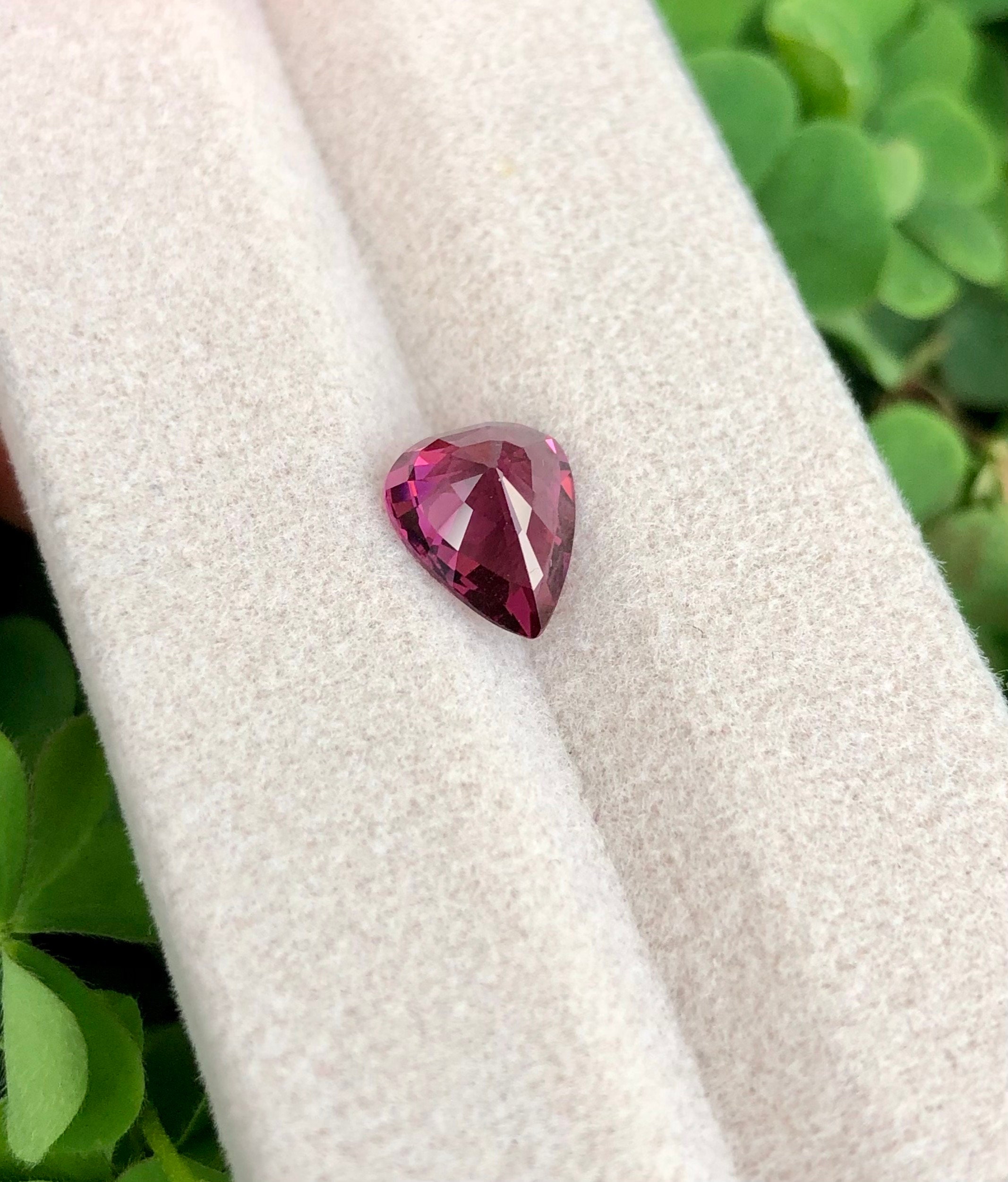 Natural Rhodolite Garnet 2.20 Cts.gem Have Hidden Inclusion,pear Shape ...