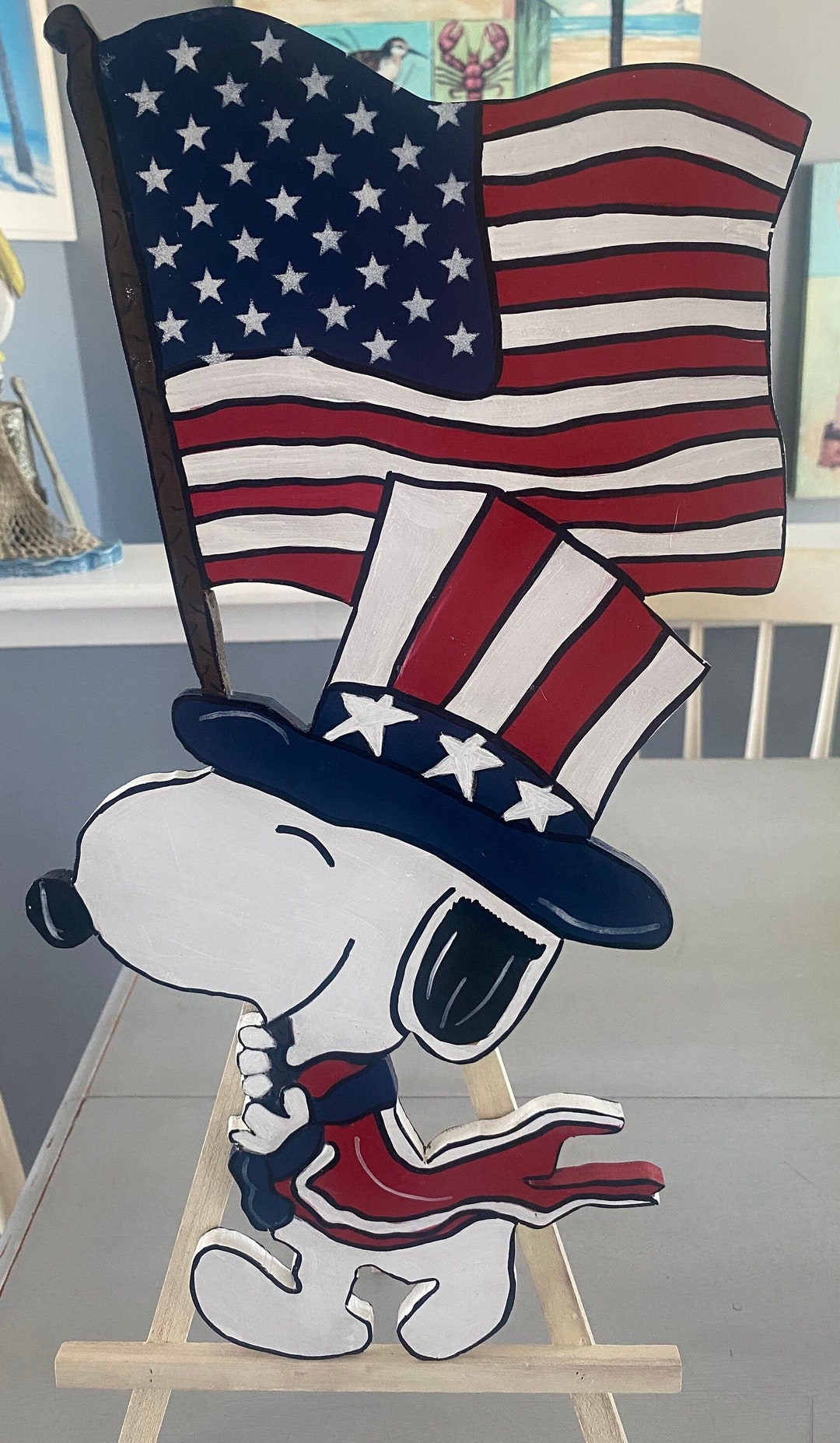 Red, White and Blue Snoopy Mini - Etsy