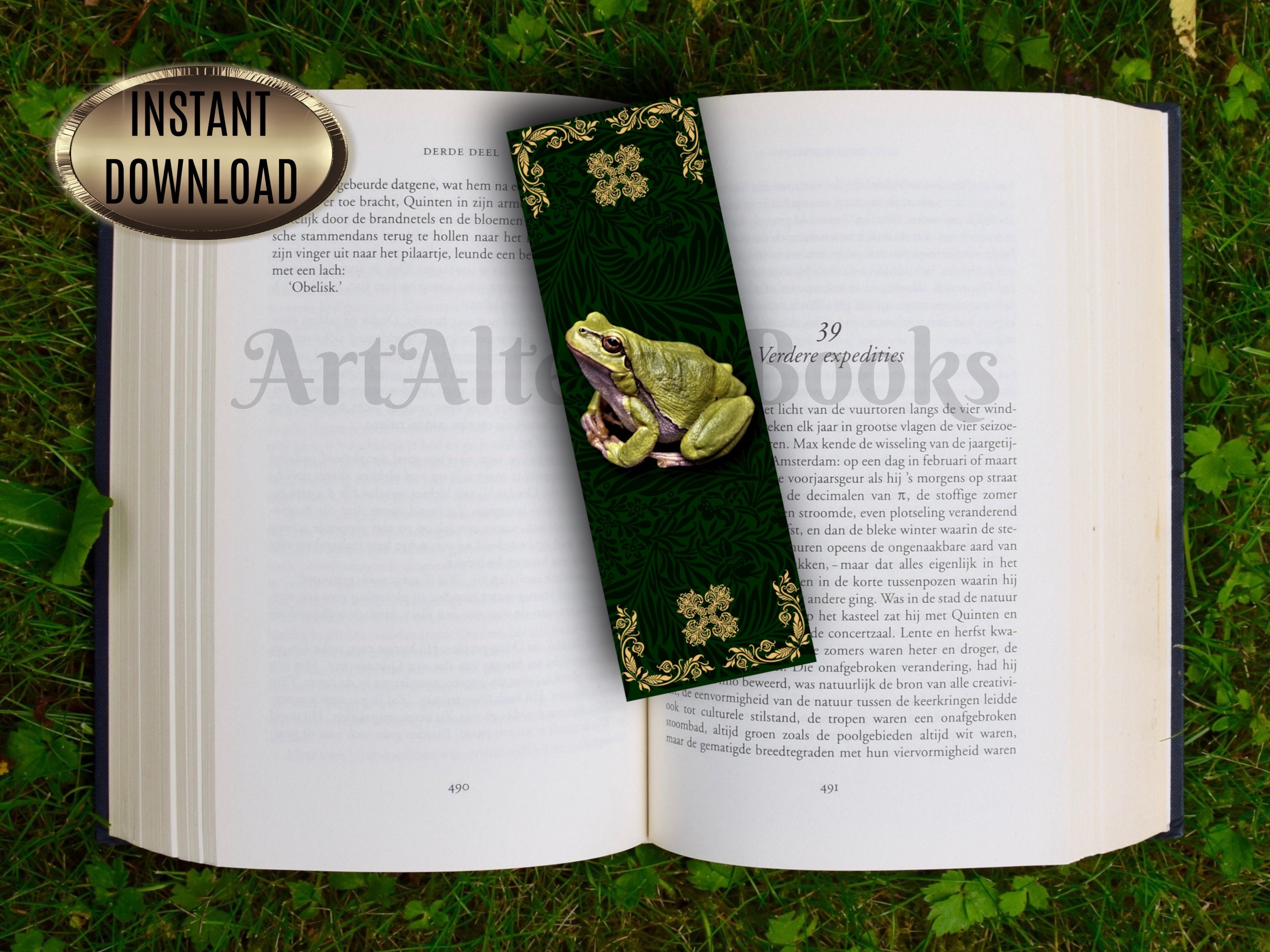 Frog Printable Bookmarks Set Nature Bookmark Journal - Etsy