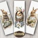 Printable Easter Bookmark Set With Rabbits| Digital Bookmarks Bunny ...