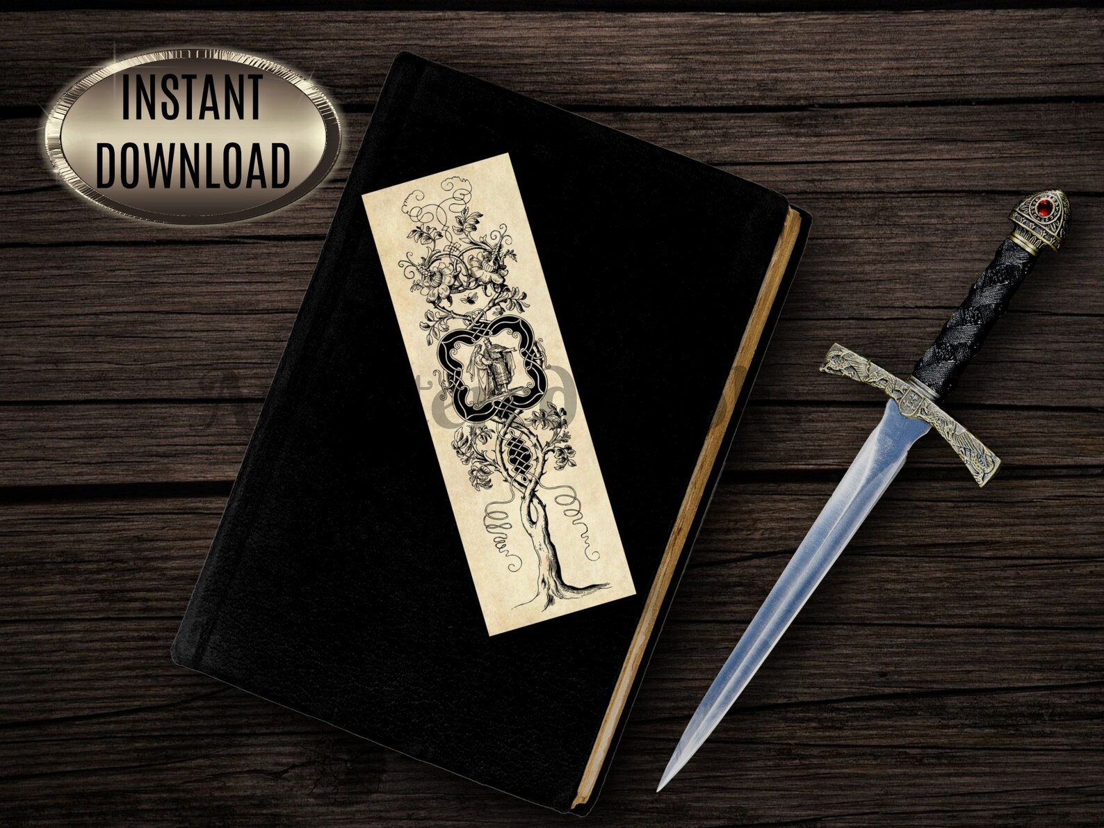 Set of 4 Antique Printable Bookmarks Renaissance Bookmark | Etsy