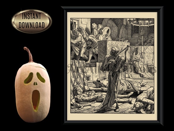 Horror Digital Art Print Halloween Printable Wall Decor | Etsy