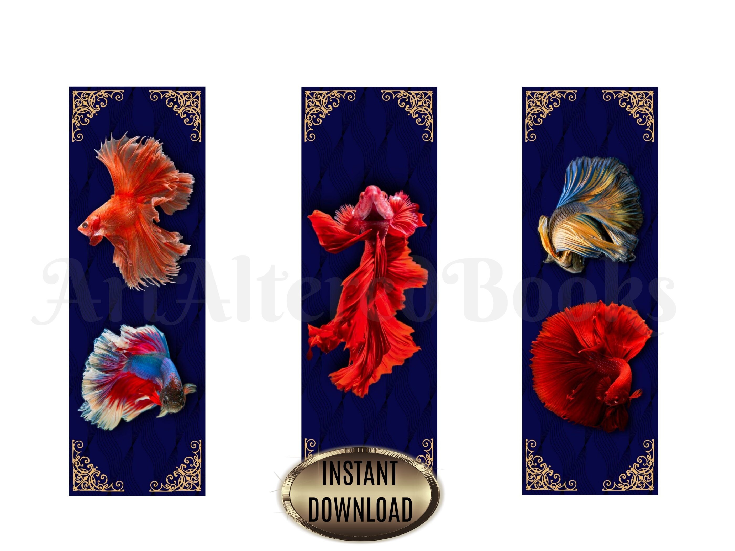 Fish Printable Bookmarks Nature Bookmark Journal Bookmarks - Etsy