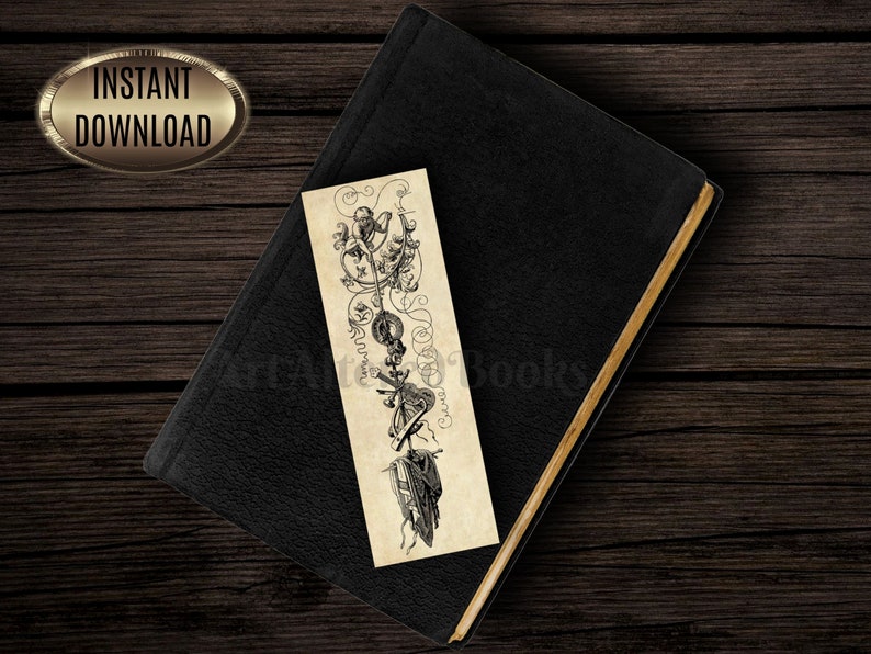 Set of 4 Antique Printable Bookmarks Renaissance Bookmark | Etsy