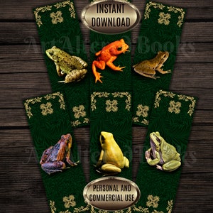 Frog Printable Bookmarks Set| Nature Bookmark| Journal Bookmark| DIY ...
