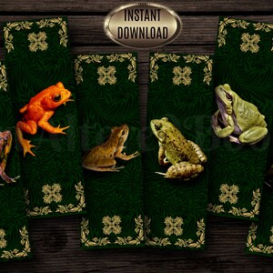 Frog Printable Bookmarks Set Nature Bookmark Journal - Etsy