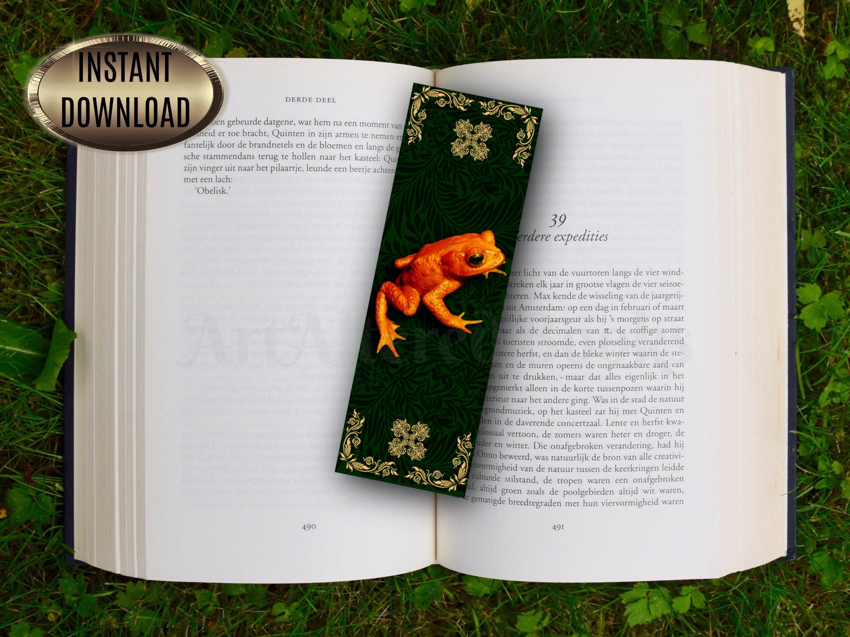 Frog Printable Bookmarks Set Nature Bookmark Journal - Etsy