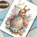 Watercolor Bunny Easter Printable Card Little Rabbit Digital Card Bunny ...