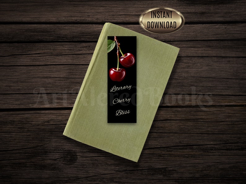 Cherry Printable Bookmark Set of 5 Bookmarks Bookmark Sheets Print and ...