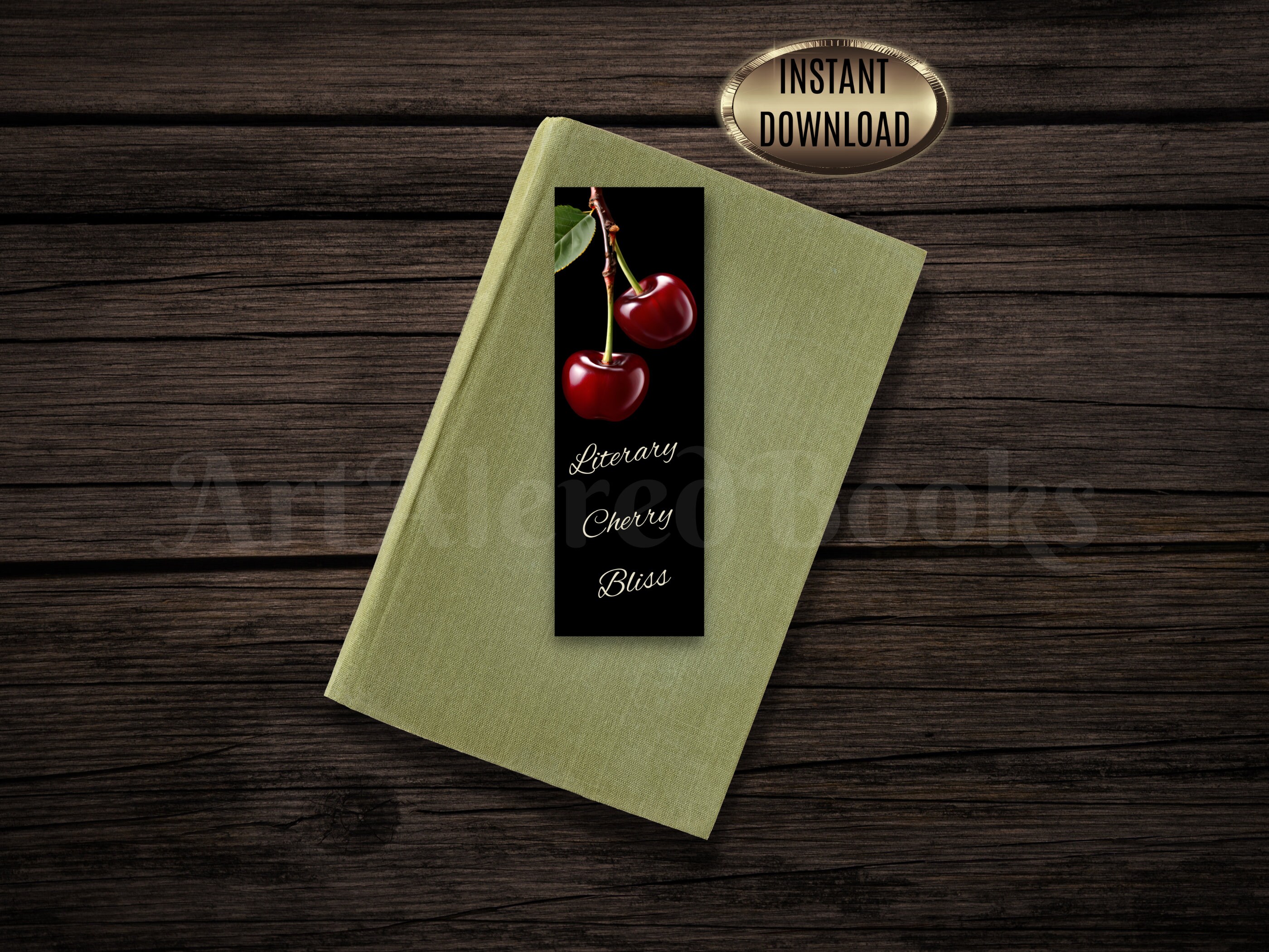 Cherry Printable Bookmark Set of 5 Bookmarks Bookmark Sheets Print and ...