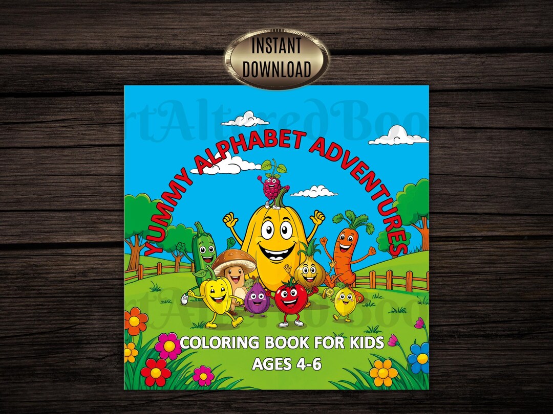 Printable Yummy Alphabet and Numbers Coloring Pages| ABC & 123 Food ...
