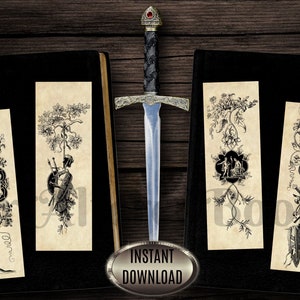 Set of 4 Antique Printable Bookmarks Renaissance Bookmark | Etsy