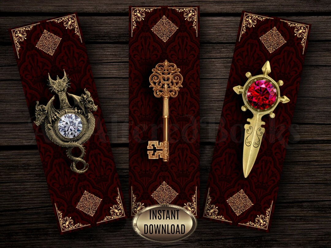 Set of Mystical Printable Bookmarks| Witchy Bookmarks| Fantasy Magical ...