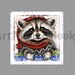 Printable Christmas Set With Raccoon| Digital Winter Raccoon Cards ...