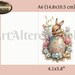 Watercolor Bunny Easter Printable Card Little Rabbit Digital Card Bunny ...