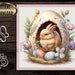 Printable Easter Cards With Bunny in Vintage Style Rabbit Digital Card ...