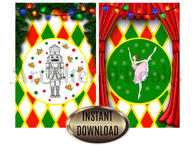 Nutcracker Christmas Banner Printable Christmas Bunting Nutcracker ...