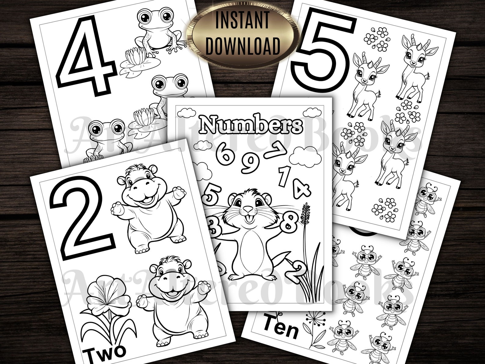 Printable ABC Zoo Coloring Pages for Kids: Alphabet and Numbers Animals ...